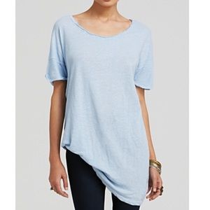 Free People | Tops | Free People Slub Sunday Tee Shirt Baby Blue | Poshmark
